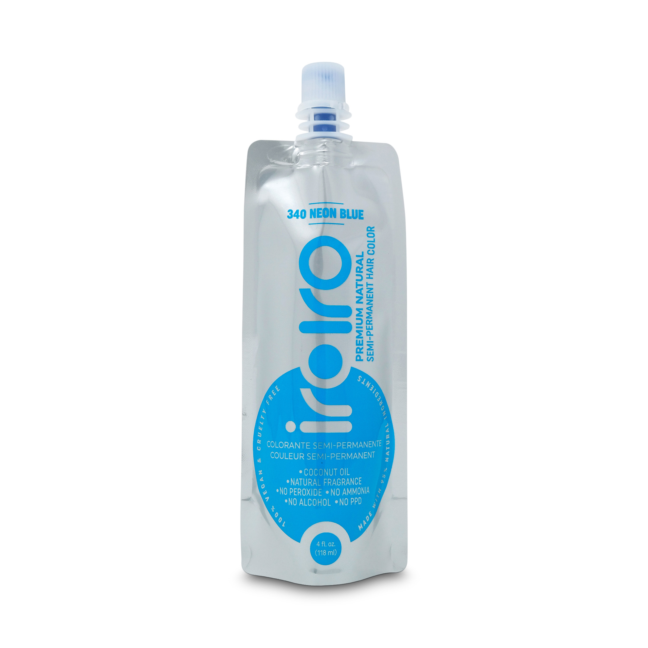 Iroiro Семи-перманентный краситель для волос 340 Neon Blue, Неоновый ...