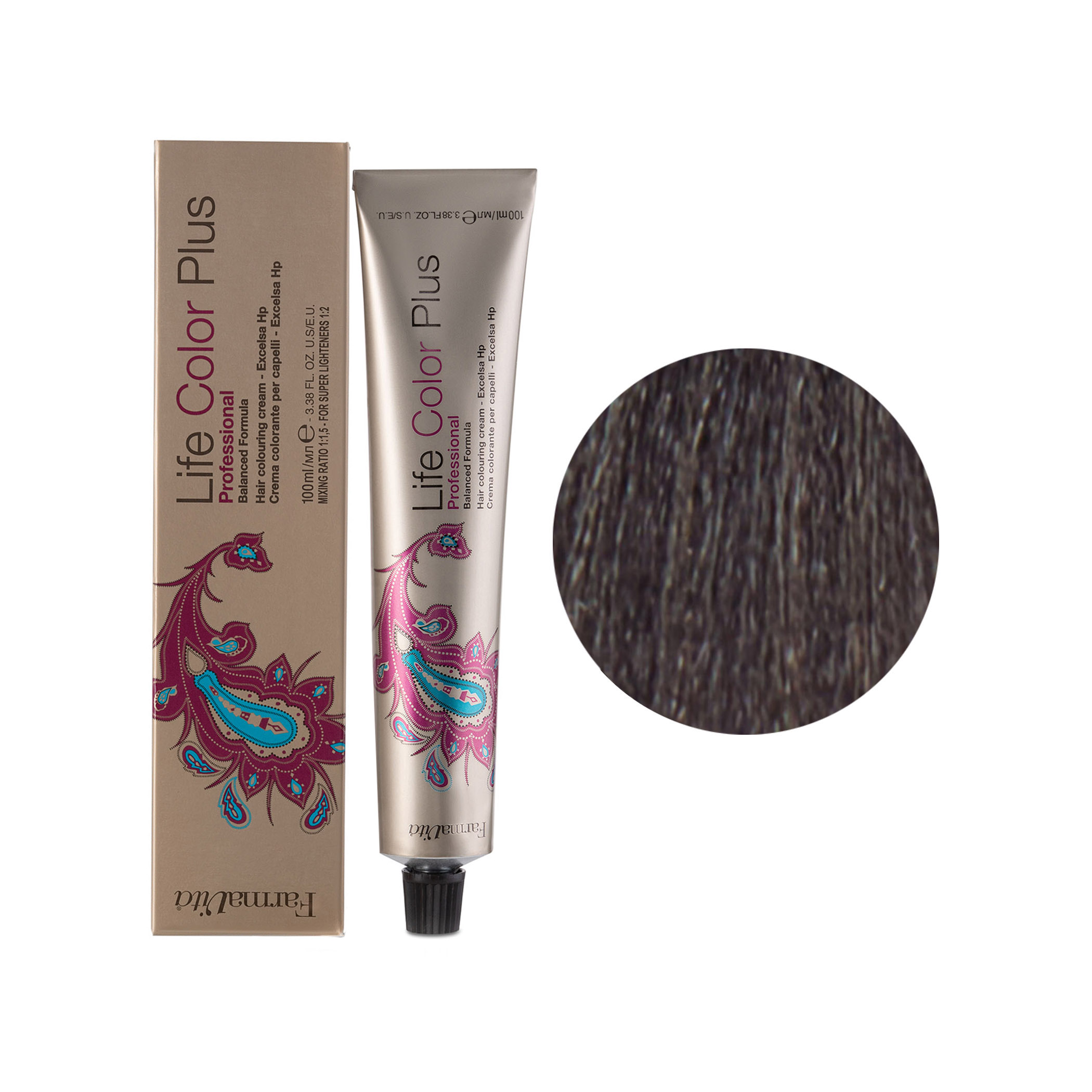 Farmavita Стойкая крем-краска Life Color Plus, 7.11 интенсивный блондин ...